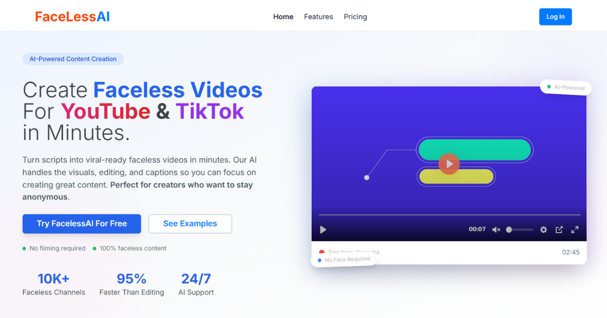 FacelessAI App - The Best AI video generator